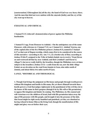 1 samuel 5 commentary | PDF