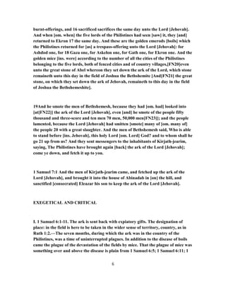 1 samuel 6 commentary | PDF