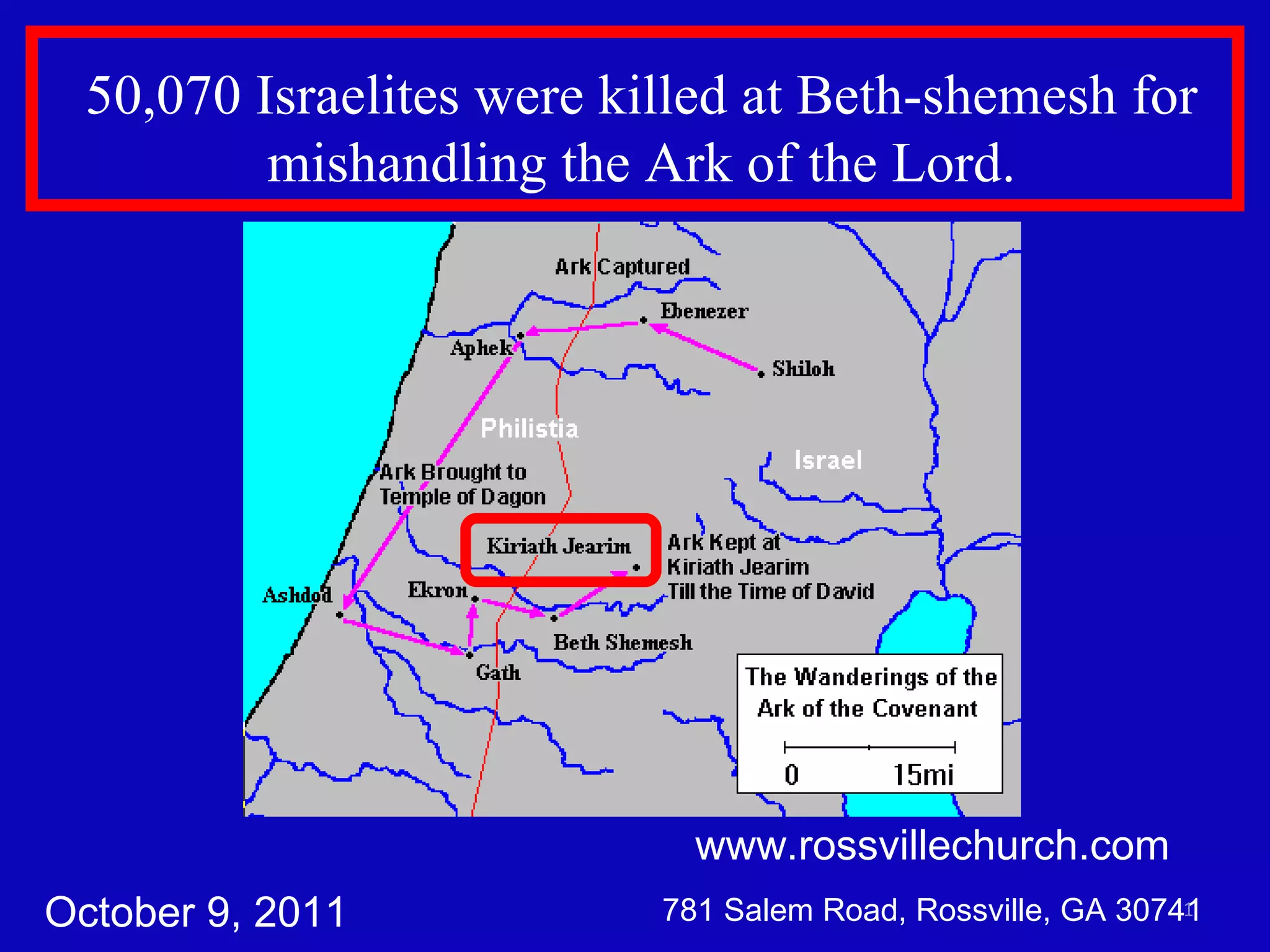 1 samuel 7a The Ark finds a home | PPT