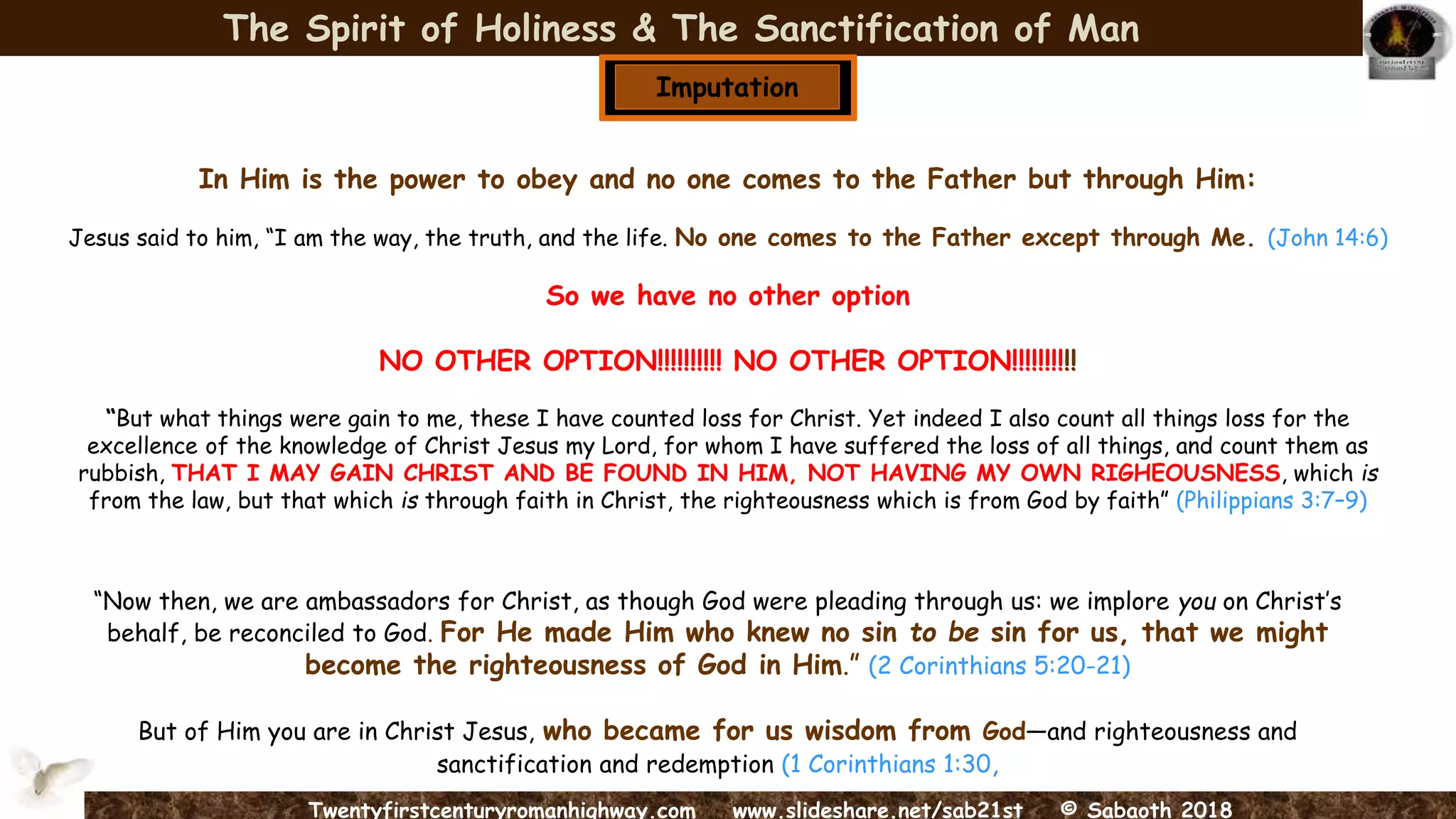 1 sanctification - our freedom from sin Romans 6 in a nutshell | PPTX