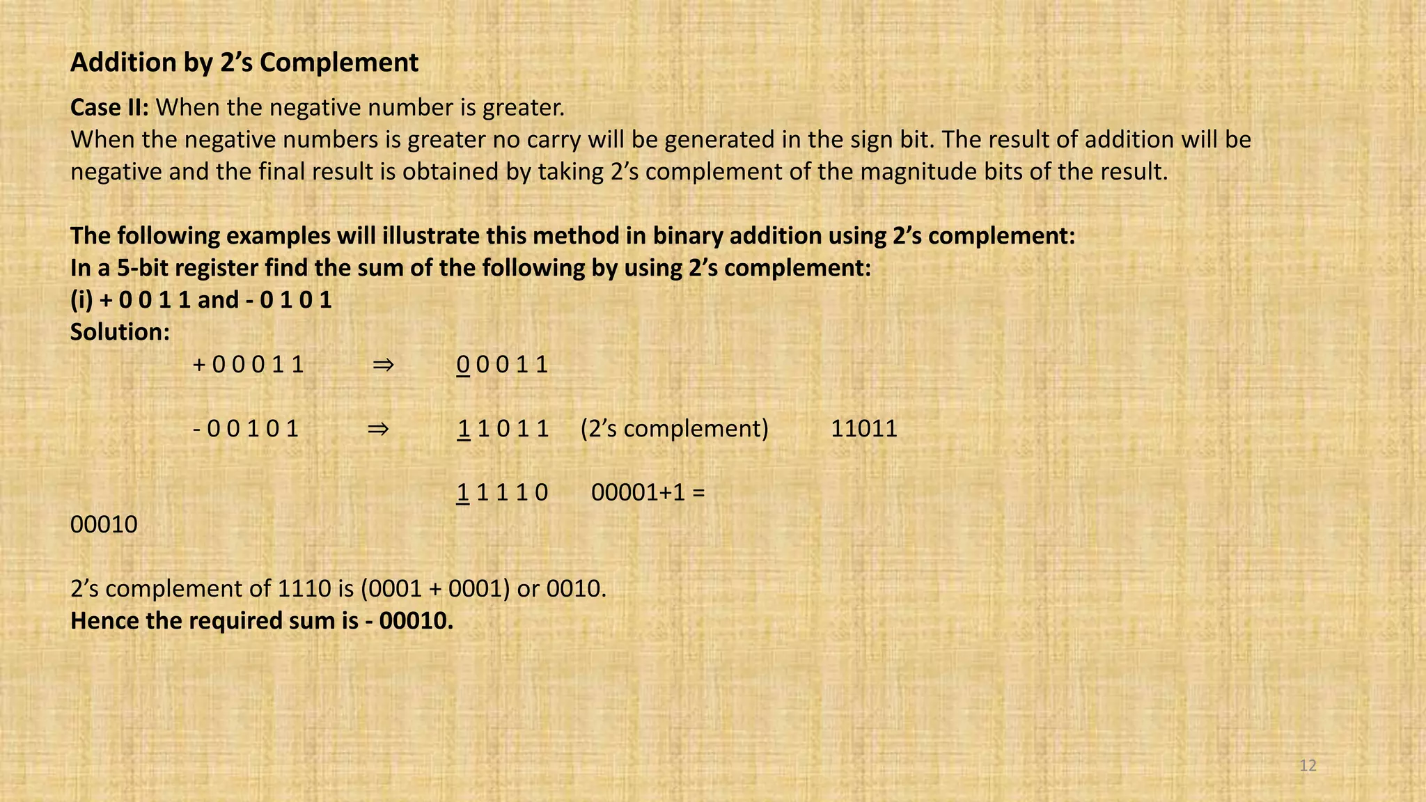 1’s and 2’s complements | PPT