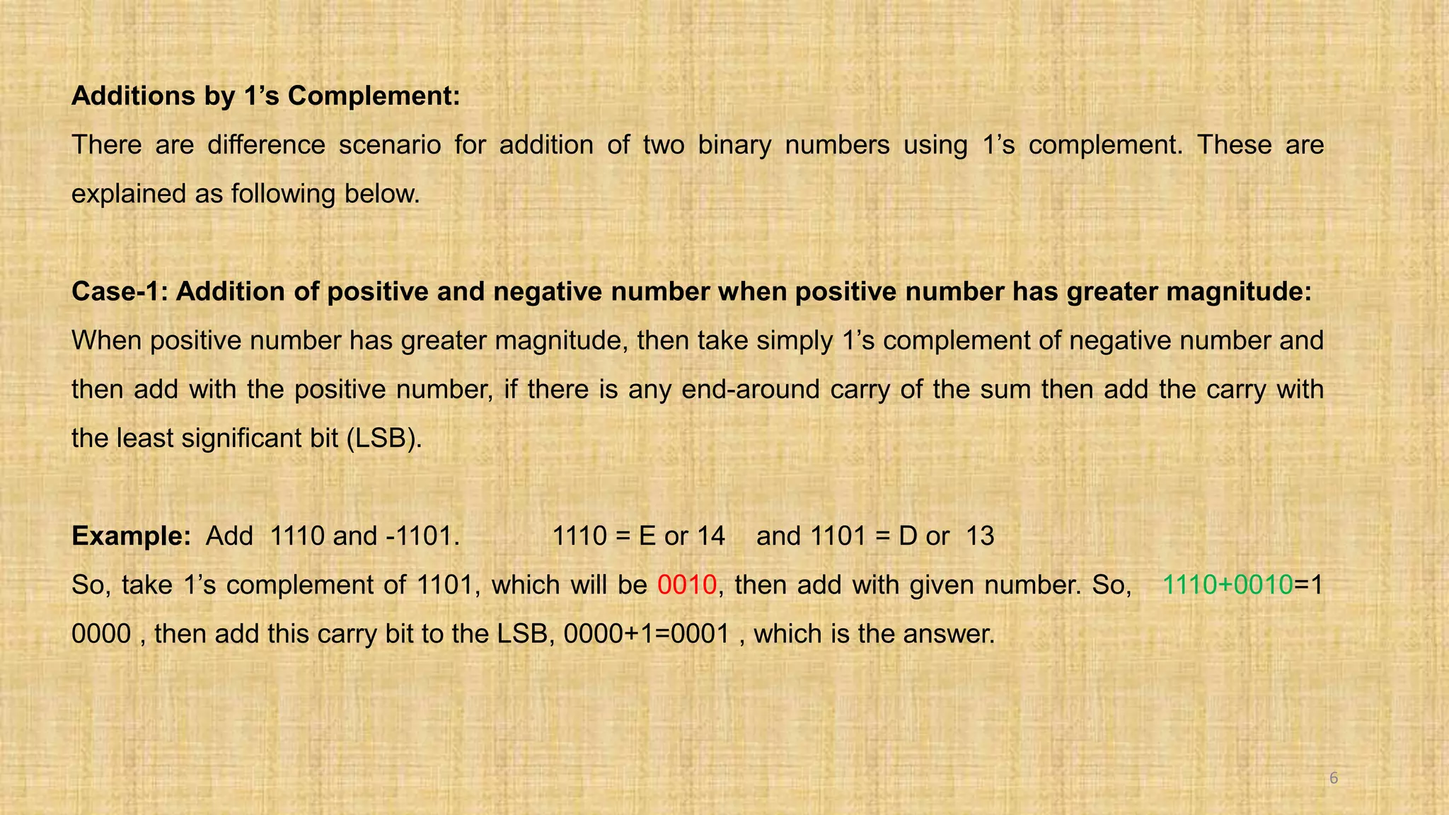 1’s and 2’s complements | PPT