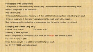 1’s and 2’s complements | PPT