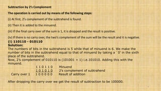 1’s and 2’s complements | PPT