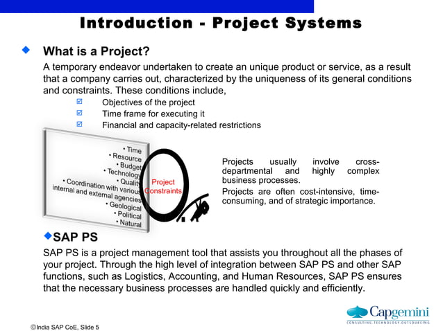 SAP PS Intro | PPT | Business | Business and Finance