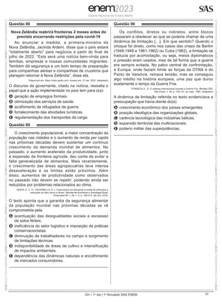 1 SAS 2023 - DIA 1 PROVA.pdf para vestibular | PDF
