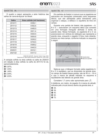 1 SAS 2023 - DIA 2 PROVA.pdf para vestibular | PDF