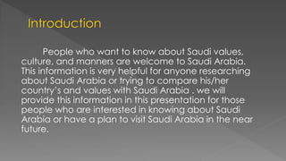 Kingdom of Saudi Arabia | PPTX