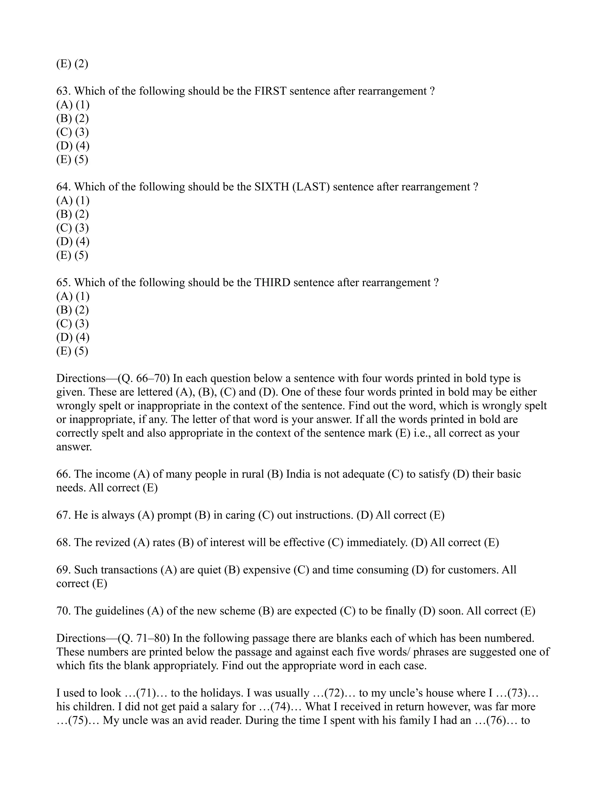 1 sbi bank-exam-question-paper--09 | PDF