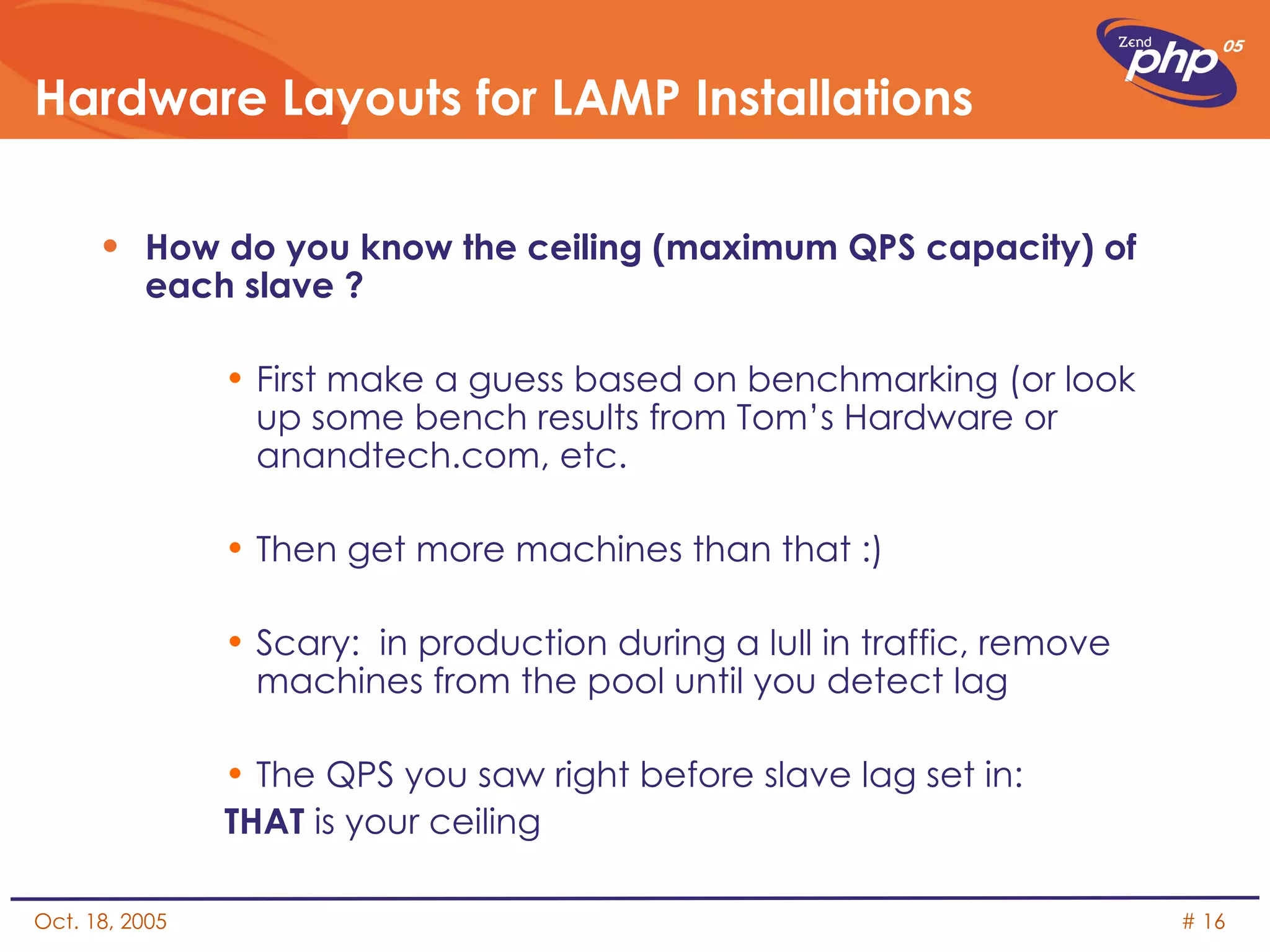 1. Scaling PHP/MySQL...Presentation from Flickr | PPT