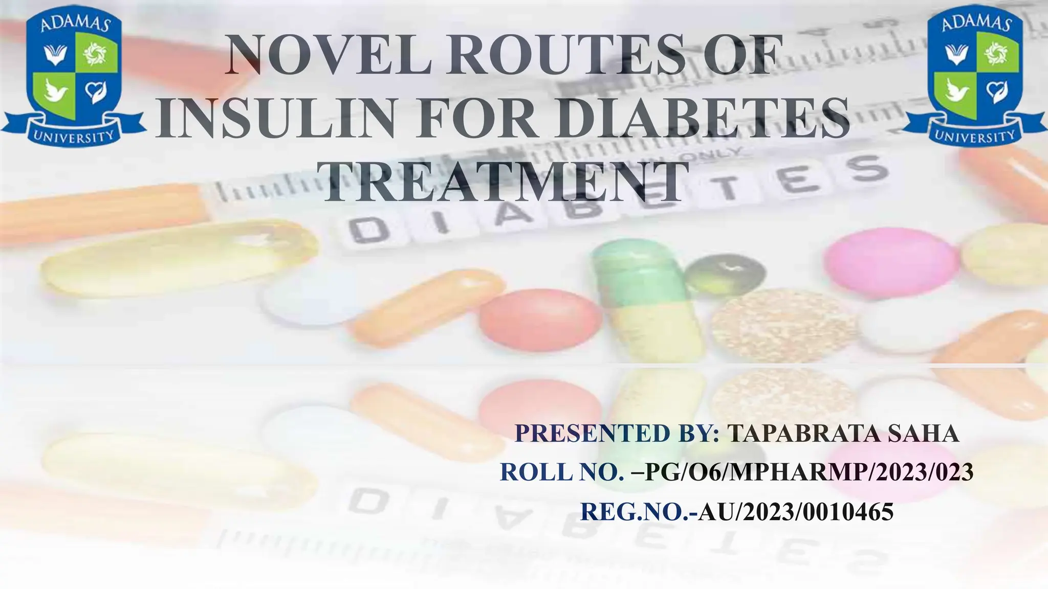 Novel routes of insulin for diabetes treatment | PPTX | Endocrine and ...