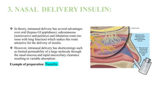 Novel routes of insulin for diabetes treatment | PPTX