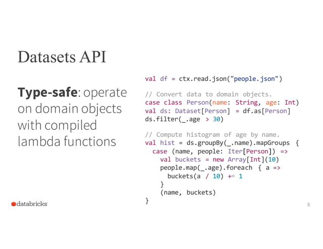 Structuring Spark Dataframes Datasets And Streaming By Michael Armbrust Ppt 8674