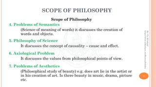 "scope of philosophy" in philosophy of education | PDF