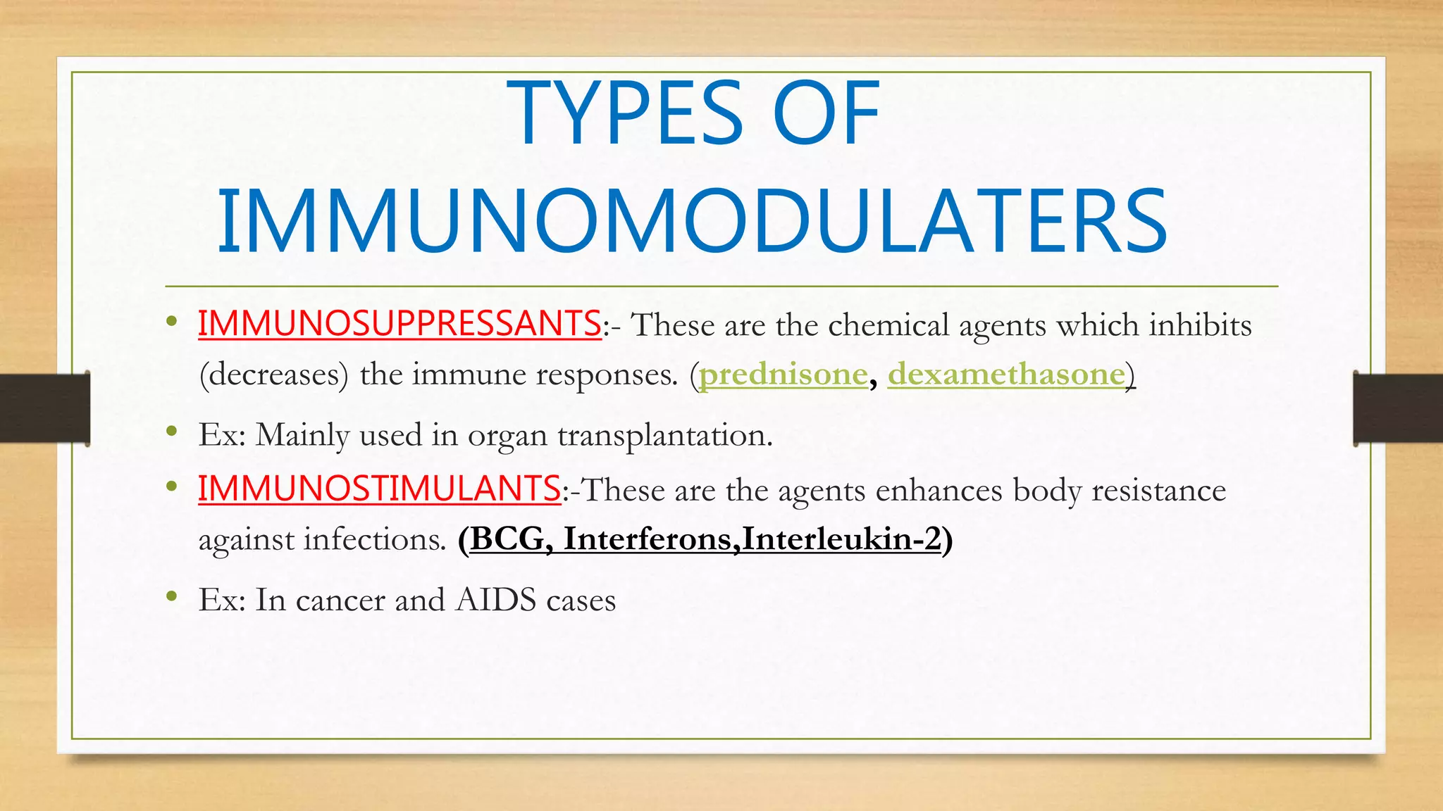 Screening models for immunomodulatory agents | PPTX