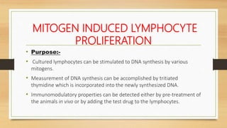 Screening models for immunomodulatory agents | PPTX