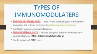Screening models for immunomodulatory agents | PPTX