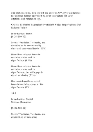 1 SCS 200 Project One Guidelines and Rubric Overview .docx