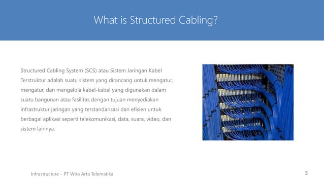 SCS (Structured Cabling System) - For Technical Infrastructure | PPTX