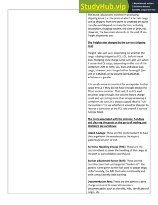 1 Sea Freight Logistics | PDF