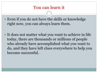 Self esteem building to become successful in life | PPTX