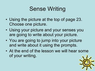 1 Sense Writing | PPT