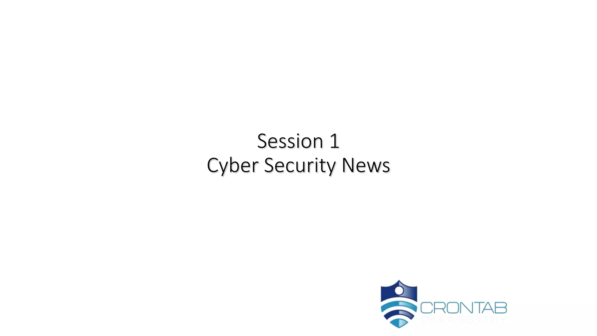 Crontab Cyber Security session 1 | PPT