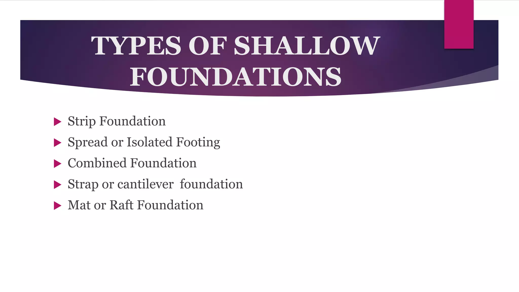 shallow foundation, types and factor | PDF