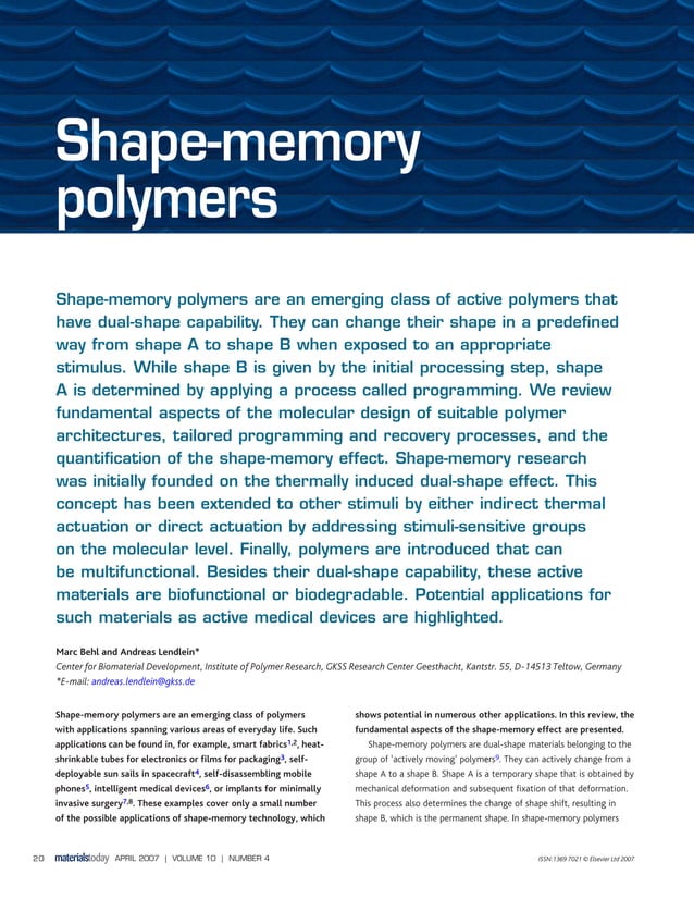1 shape memory_polymers | PDF