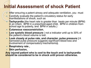 what is shock | PPTX | First Aid | Injuries