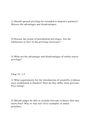 1) Should spousal privilege be extended to domestic partners Di.docx