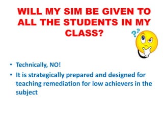 What is Strategic Intervention Material (SIM) | PPTX