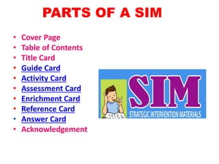 What is Strategic Intervention Material (SIM) | PPTX