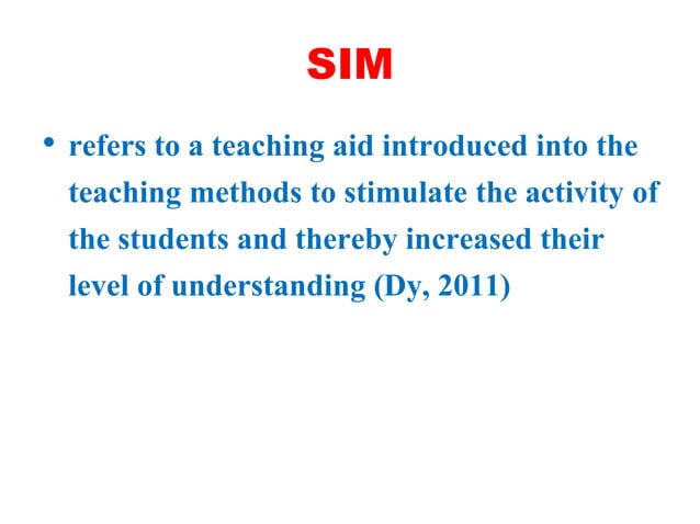 What is Strategic Intervention Material (SIM) | PPTX