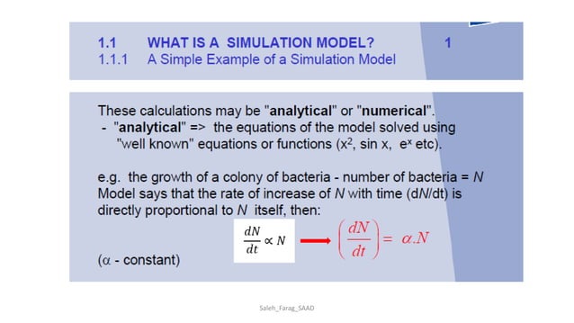 Sim Analytical Numerical Example | PPT