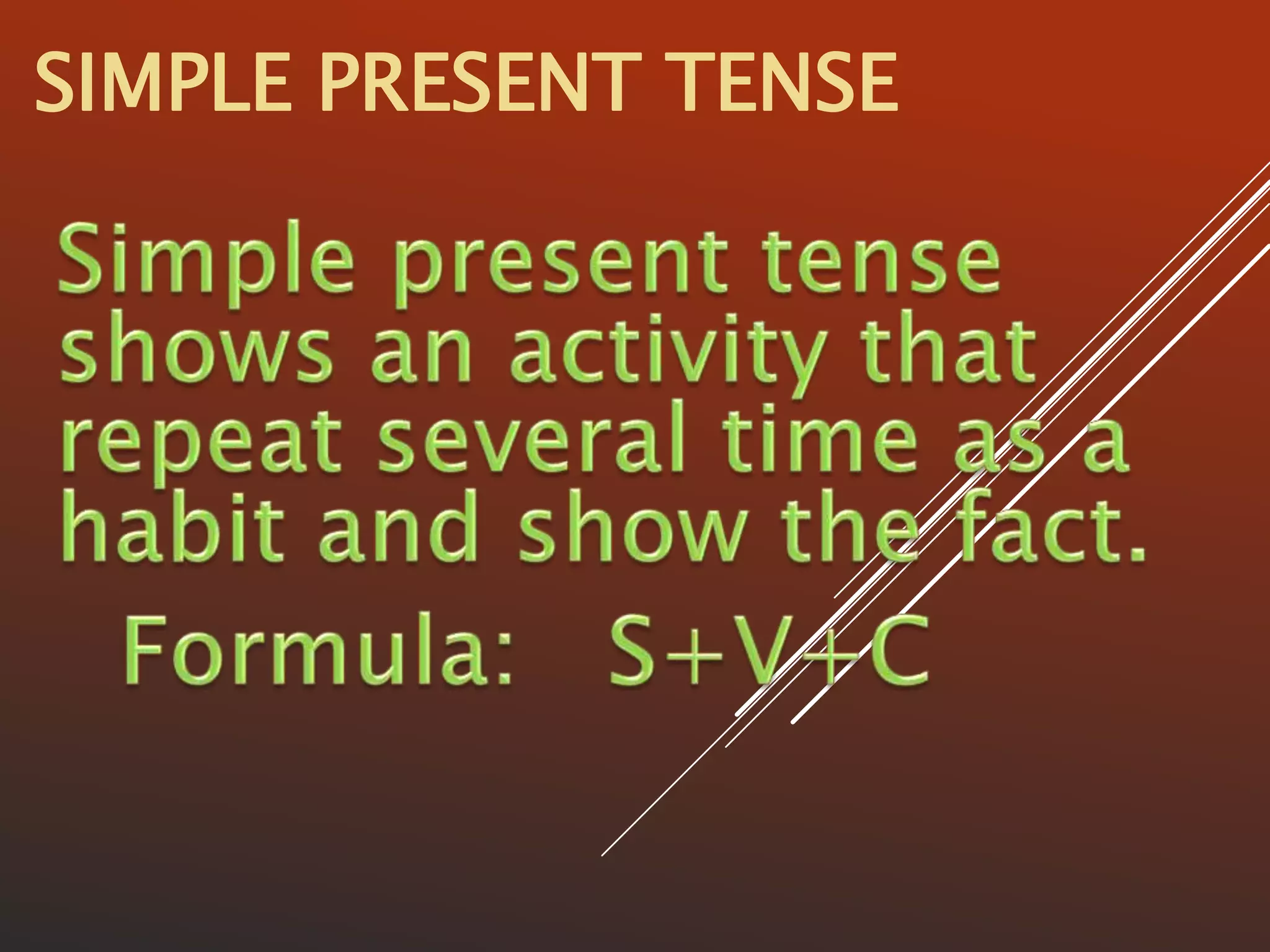simple present tense | PPT