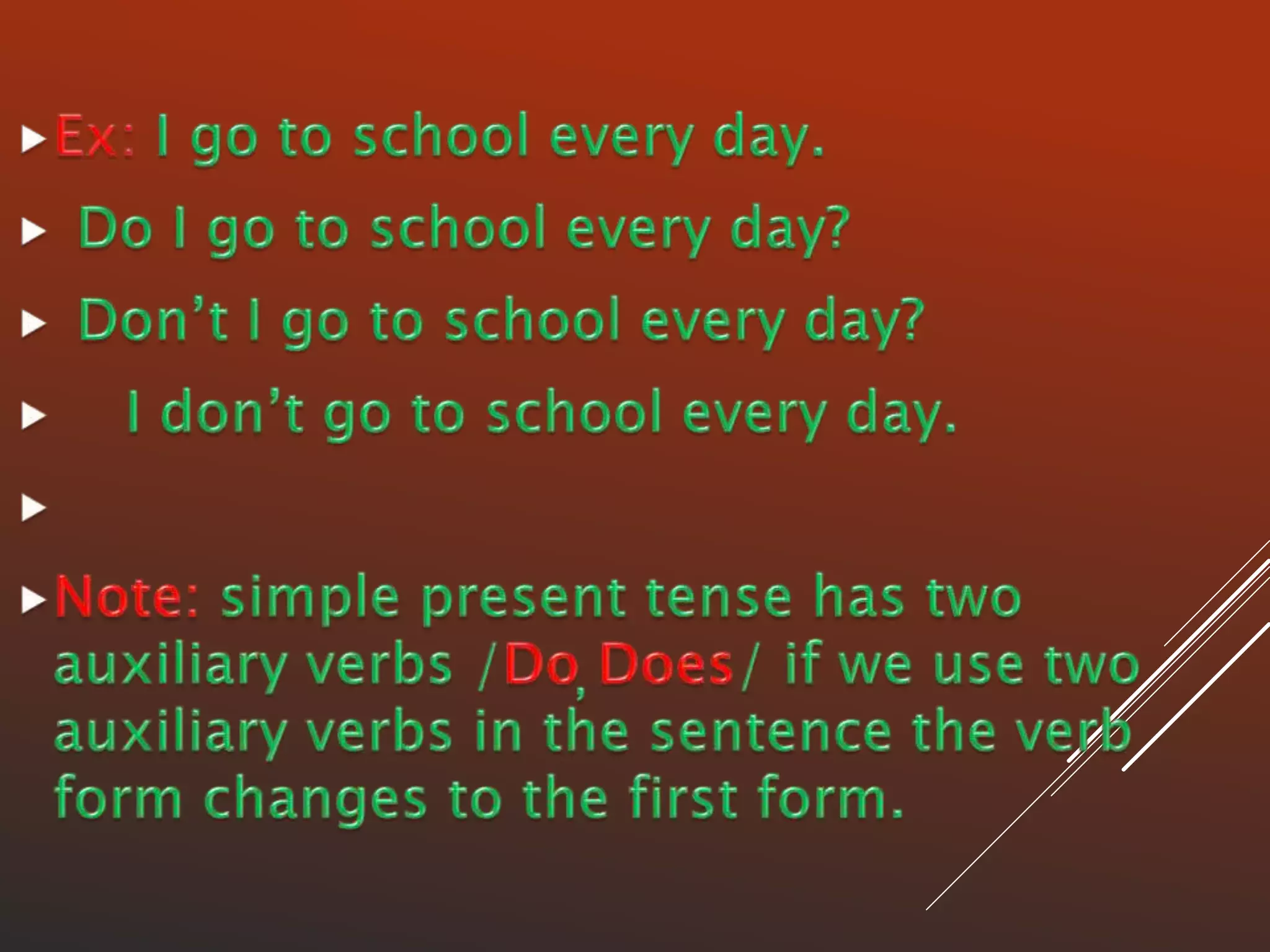 simple present tense | PPT