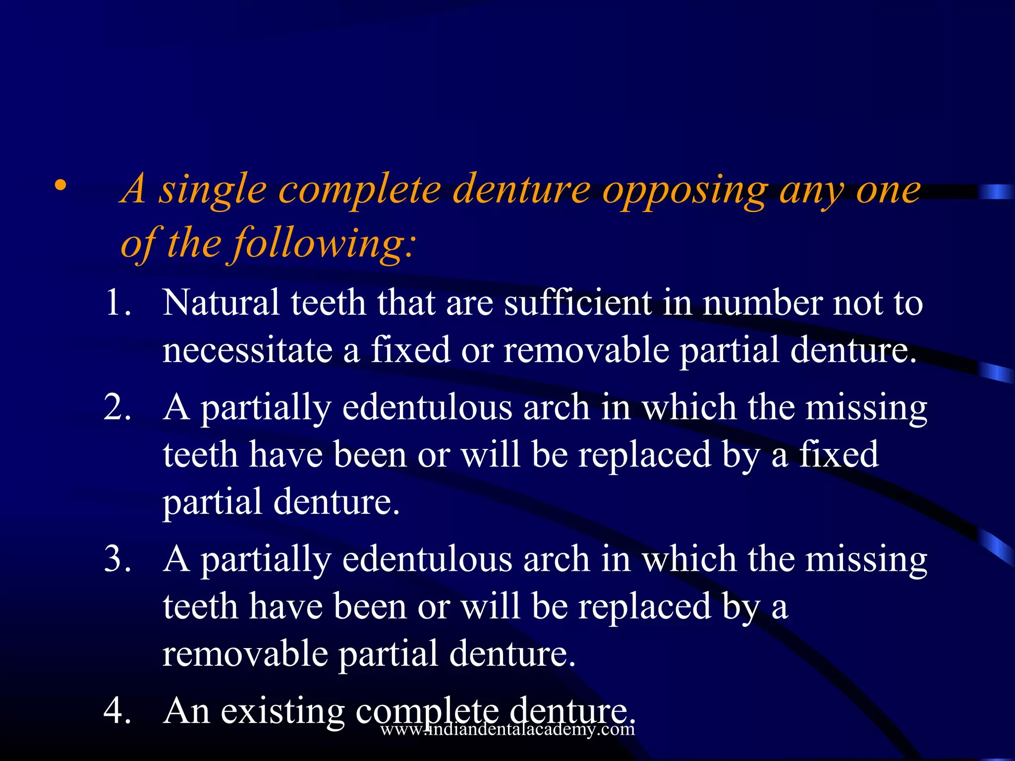 1 single complete denture /dental courses | PPT