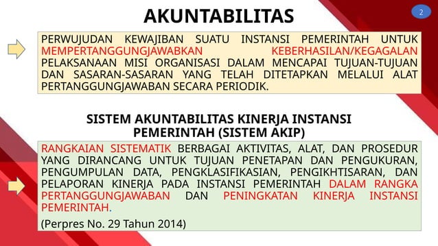 Sistem Akuntabilitas Kinerja Instansi Pemerintah | PPT