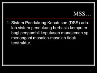 Teori Sistem Pendukung Manajemen - Management Support System | PPTX