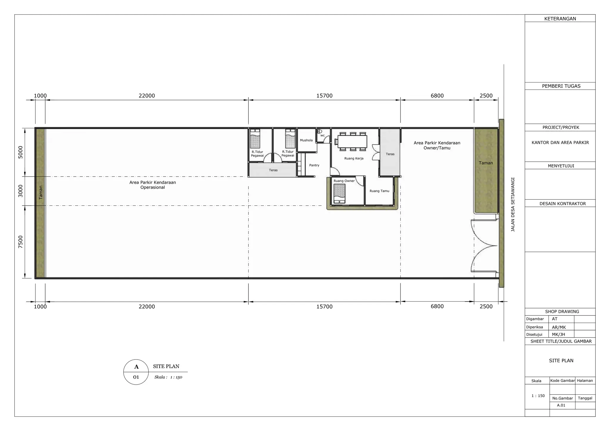 1 SITE PLAN kantor /perkantoran untuk denah | PPT