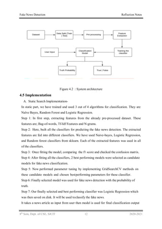 Fake News Detector project report done by machine learnin | PDF