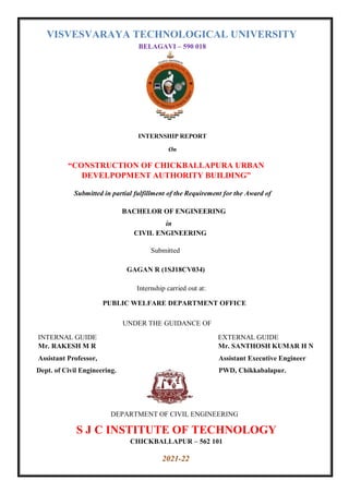 this is report of civil engineering of final year internship | PDF