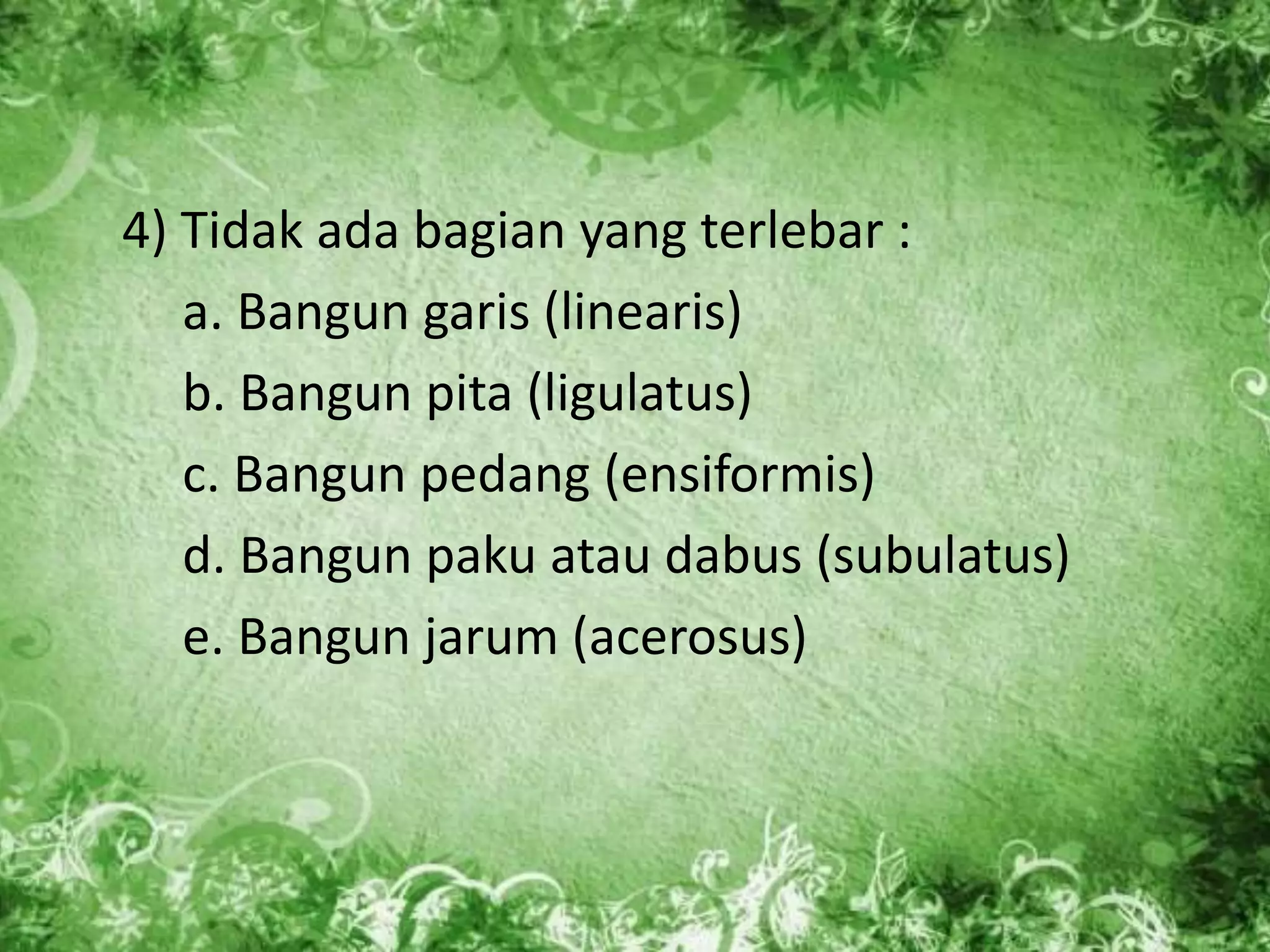 PPT Morfologi Tumbuhan - Daun dan Bangun Daun | PPTX