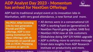 Progress Report - ADP Analyst Day 2023 - Mometum is building | PDF