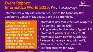 Event Report - Informatica World 2025 - Off to be the System of Record for AI | PDF