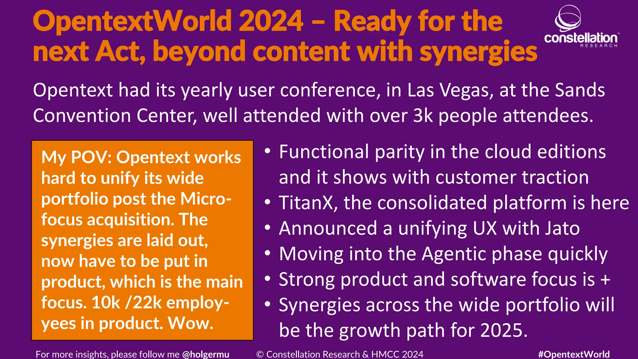 Event Report - Opentext World 2024 - Opentext is ready for the next act | PDF