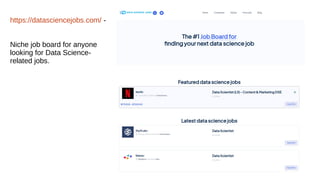 DataScienceJobs.com - Niche job board for data scientist | PDF