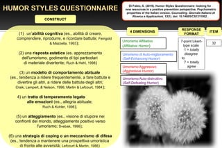 Humor Styles Questionnaire costrutto e dimensioni.pptx