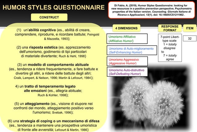 Humor Styles Questionnaire costrutto e dimensioni.pptx